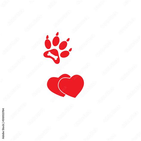 Love Paw Print Svg Dog Svg Dog Lover Svg Paw Svg Dog Paw Svg Dog