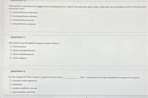 Solved This Species Is Considered The Most Robust