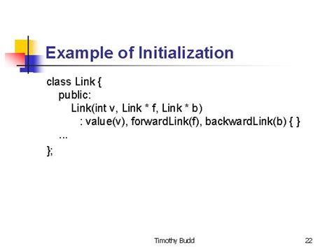 Example Of Initialization
