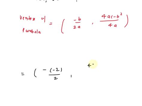 Solved Lo Find The Coordinates Of The Vertex For The Parabola
