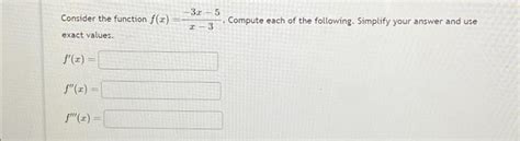 Solved Consider The Function F X Exact Values F X Chegg Com