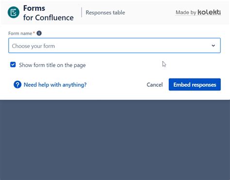 How To Display Form Responses In Confluence Cloud