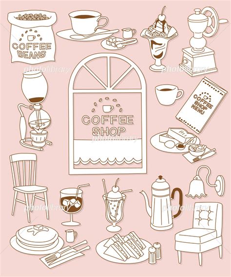レトロな喫茶店のイメージ イラスト素材 4217782 フォトライブラリー Photolibrary