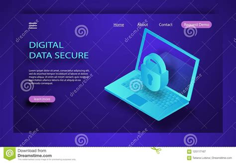 Internet Security Isometric Concept Traffic Encryption Vpn Privacy