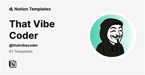 That Vibe Coder Template Creator Notion Marketplace