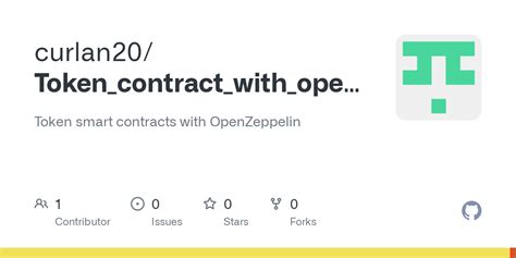 Github Curlan20tokencontractwithopenzeppelin Token Smart Contracts With Openzeppelin