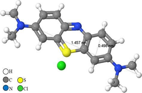 Chemical Structure And Dimensions Of Methylene Blue Java Jmol Application Download
