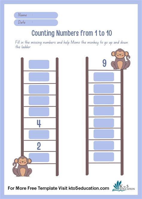 Free Counts Number From 1 To 10 Worksheet