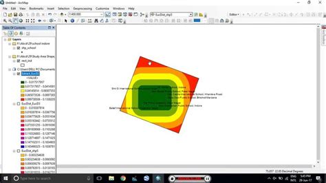 Esri Arcgis Spatial Analysis Euclidean Distance With Study Area