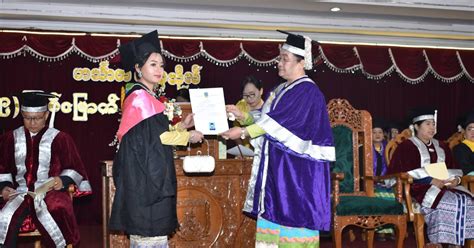 Myanmarnationalpost ဟင်္သာတ တက္ကသိုလ်တွင် ၁၉ ကြိမ်မြောက် ဘွဲ့နှင