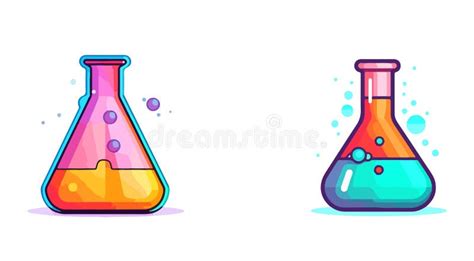 Chemical Flat Bottomed Flask Vector Icon Stock Vector Illustration Of