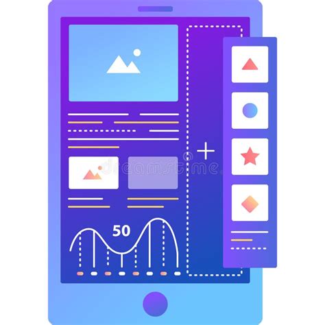 App Development Vector Phone Icon Flat Design Stock Vector