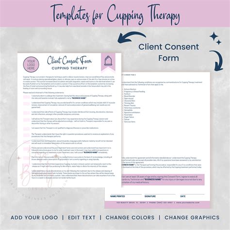 Cupping Therapy Business Form Templates Editable Massage Therapy