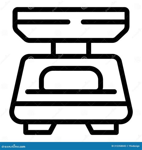 Nutrition Food Scale Icon Outline Vector Caloric Measurement