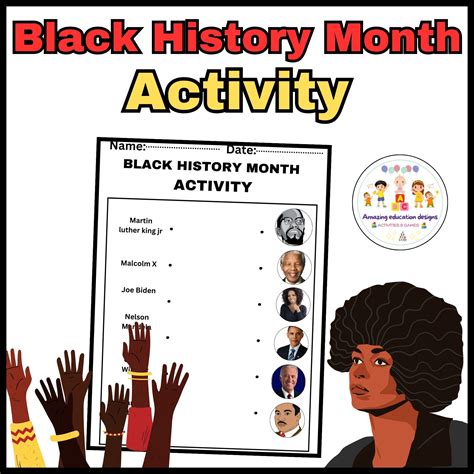 Black History Month Activities Free Printables Free Printable