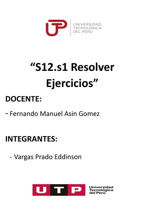 S12 S1 Resolver Ejercicios Principios De Algoritmos S12 Resolver