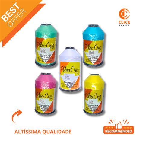 Linha Para Pipas Fio 4 3000 Jardas VERA CRUZ ORIGINAL Shopee Brasil