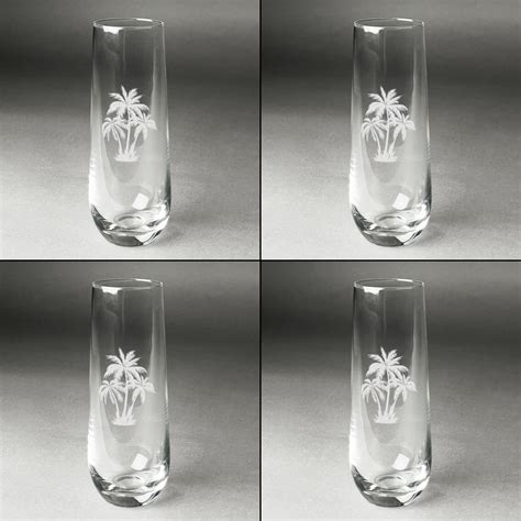 Custom Champagne Flutes Stemless Laser Engraved Design And Preview