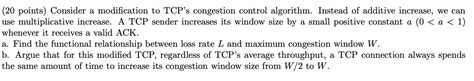 Solved 20 ﻿points ﻿consider A Modification To Tcps