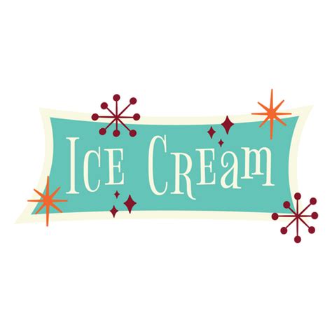 Ice Cream Retro Sign Label Png And Svg Design For T Shirts