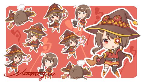 Megumin And Chomusuke Kono Subarashii Sekai Ni Shukufuku Wo Drawn By