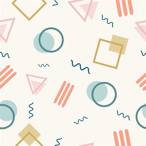 Retro Memphis Shapes Seamless Pattern 1255498 Vector Art At Vecteezy