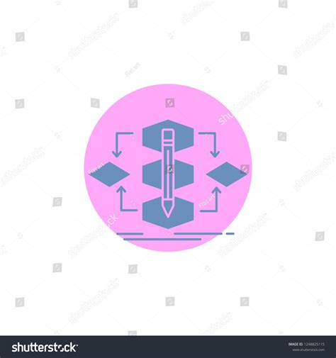 Algorithm Design Method Model Process Glyph Stock Vector Royalty Free