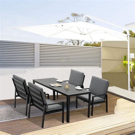 Mexo Gartenlounge Set Lounge Möbel Set Garten Essgruppe 5 Tlg