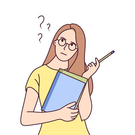 Illustration Of Girl Thinking Gesture 53783410 Png