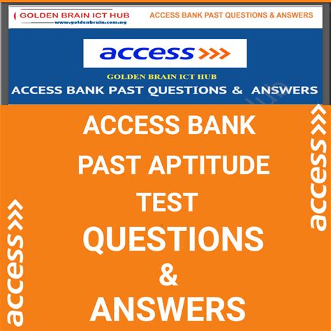 Access Bank Aptitude Test Past Questions And Answers Golden Brain Ict Hub