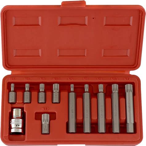 Neiko 10078a Xzn Triple Square Spline Bit Socket Set Torque 11 Piece 12 Point Crv Steel