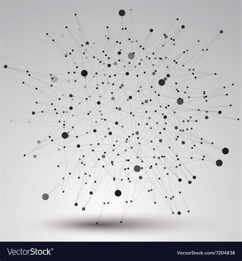 Abstract Asymmetric Monochrome Structure Vector Image