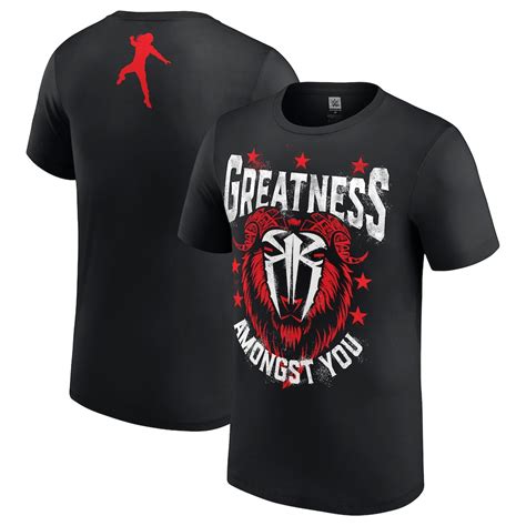 Roman Reigns Greatest Goat T Shirt Black Mens