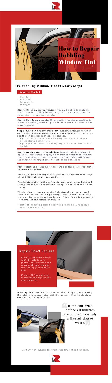 Steps For Removing Window Tint Bubbles