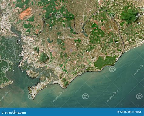 Ba Ria Vung Tau Vietnam Low Res Satellite No Legend Stock