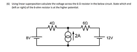 Solved 6 Using Linear Superposition Calculate The Volta