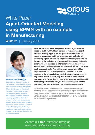agent oriented modeling using bpmn with an example in manufacturing