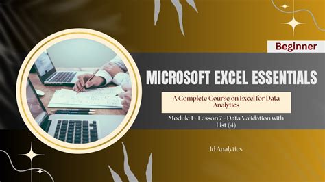 Module 1 Data Entry Lesson 7 Data Validation With List 4 Youtube