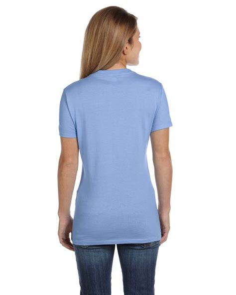 Ladies 45 Oz 100 Ringspun Cotton Nano T V Neck T Shirt