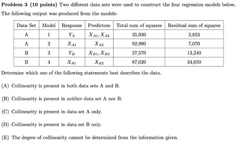 two different data sets were used to construct the