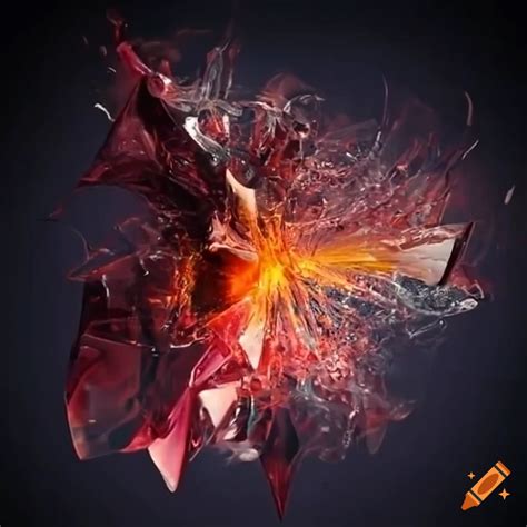 Shattered Glass Explosion On Craiyon