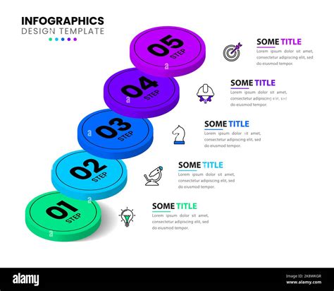 Infographic Template With Icons And 5 Options Or Steps Columns Can Be Used For Workflow Layout