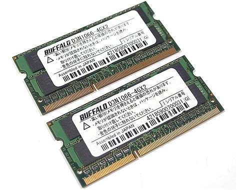 Yahooオークション 動作確認済 Buffalo D3n1066 4gbx2枚 Ddr3 1066