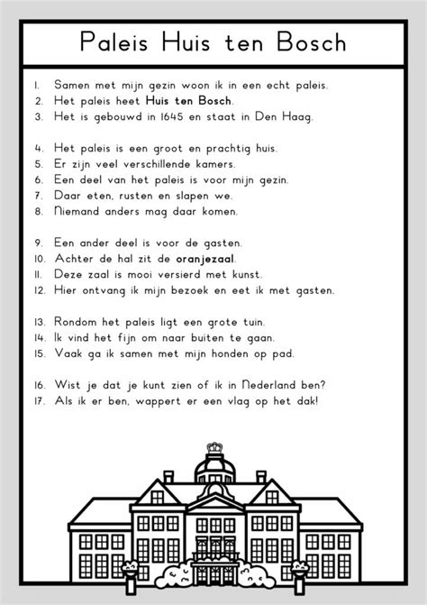 Koningshuis Teksten Groep 3 Klas Van Juf Linda