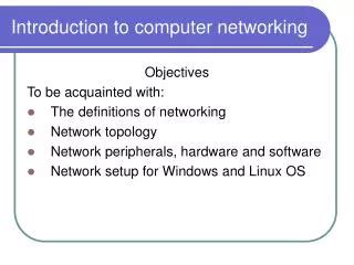 PPT Introduction To Computer Networking PowerPoint Presentation Free