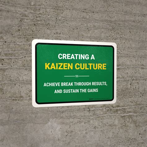 Create Kaizen Culture Landscape Wall Sign