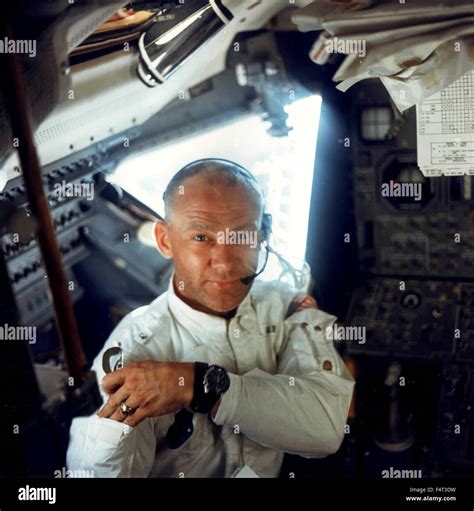 Astronaut Edwin Aldrin In The Lunar Module Apollo 11 Houston Tx Usa