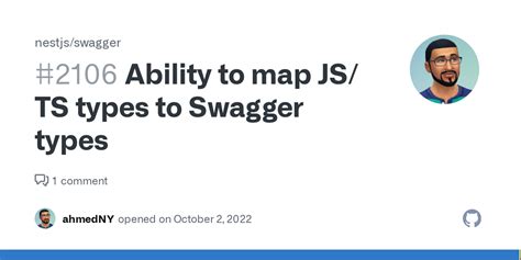 Ability To Map Js Ts Types To Swagger Types · Issue 2106 · Nestjsswagger · Github