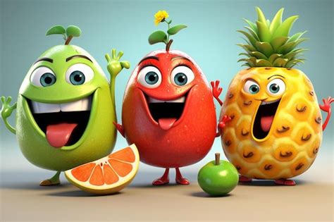 Premium Ai Image A Group Of Fruit With A Smile That Says Fruit