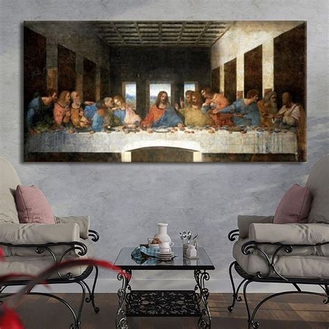 Last Supper Canvas Wall Art Last Supper Poster Leonardo Da Vinci Last